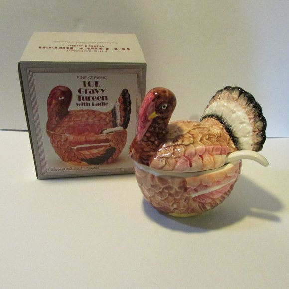 Dining | Vintage Japan Ceramic Turkey Shaped 1qt Gravy Tureen With ...